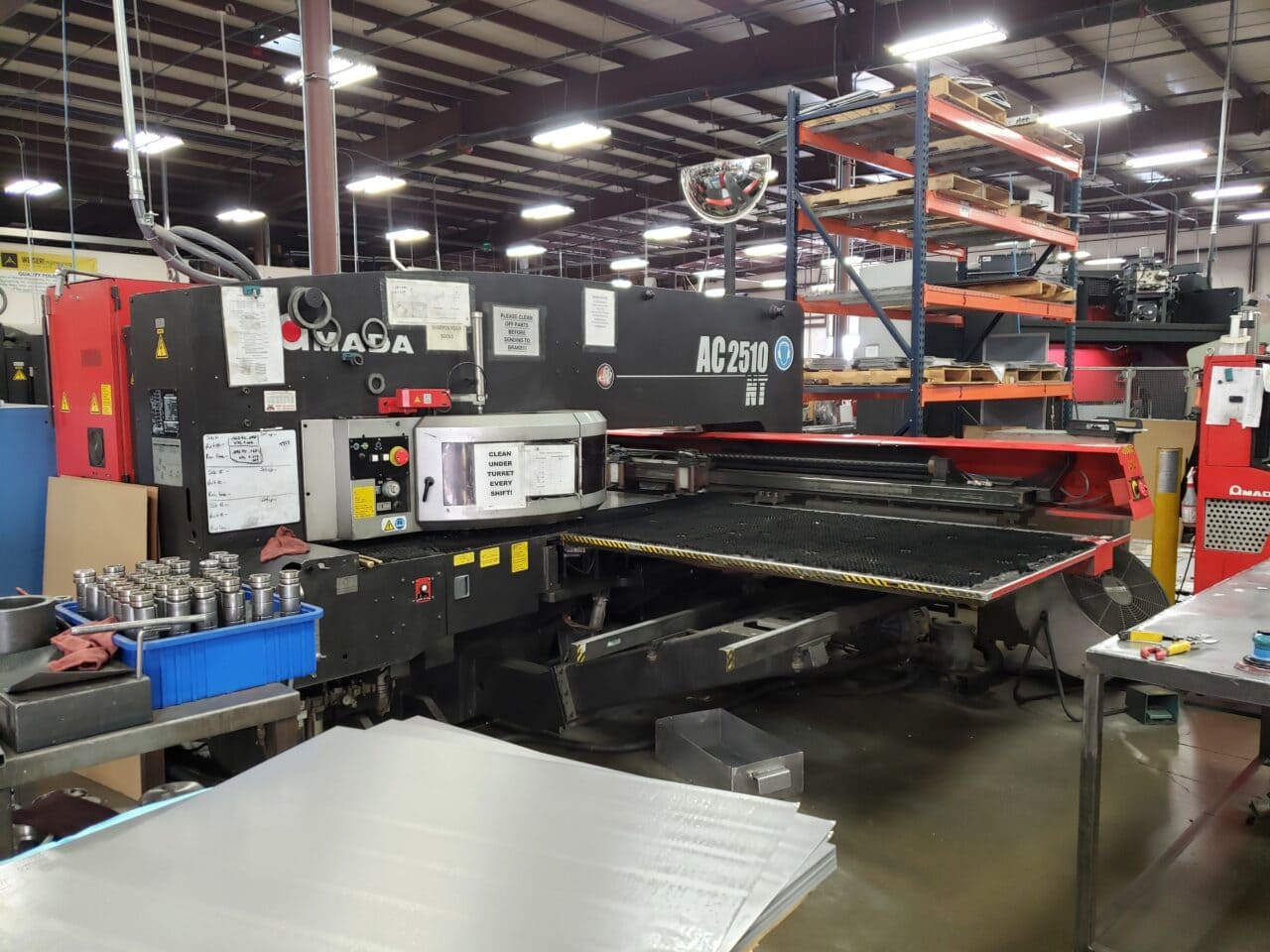 22 Ton Amada AC2510NT CNC Turret Punch, 2009- 48" x 100" Table, 45 ...