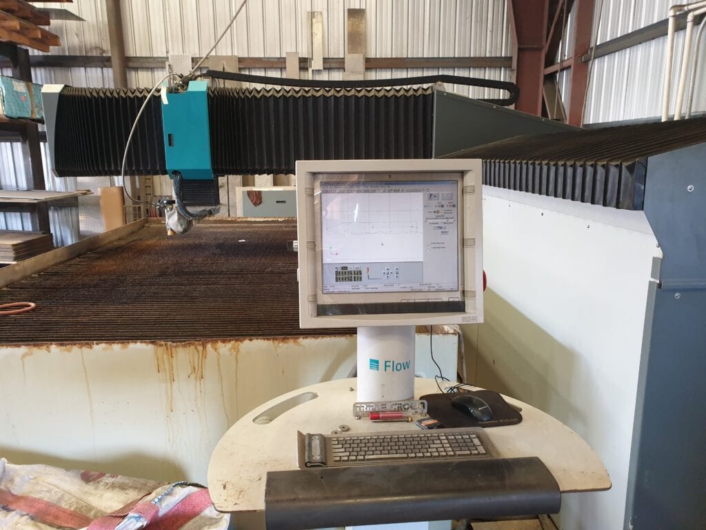 6' X 13' Flow Mach 3 4020B Waterjet, 2013-97,000 PSI, 5 Axis Cutting ...