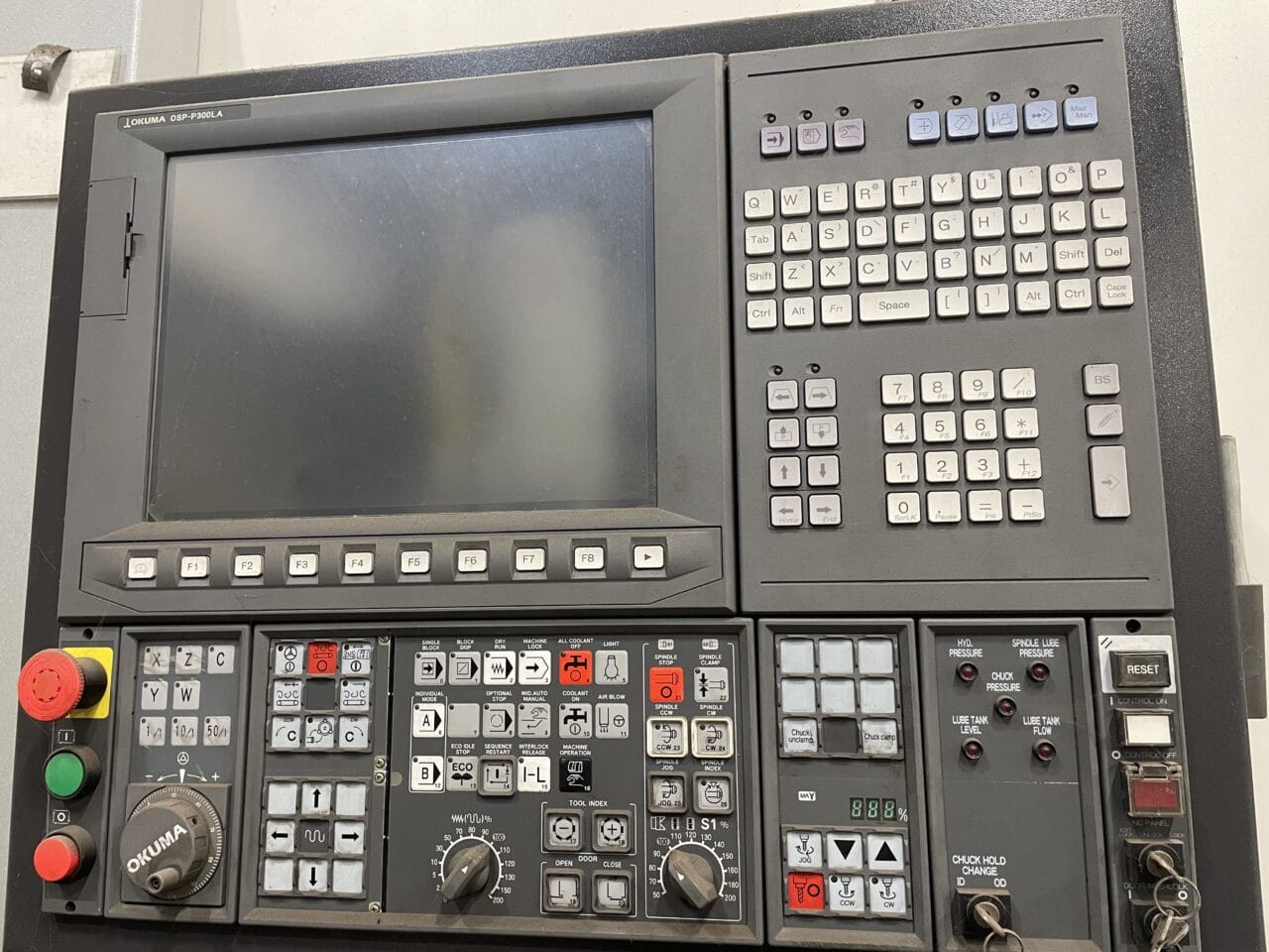 Okuma V100R CNC VTL, 2017 - Under Power, Milling, 32" Chuck, Video ...