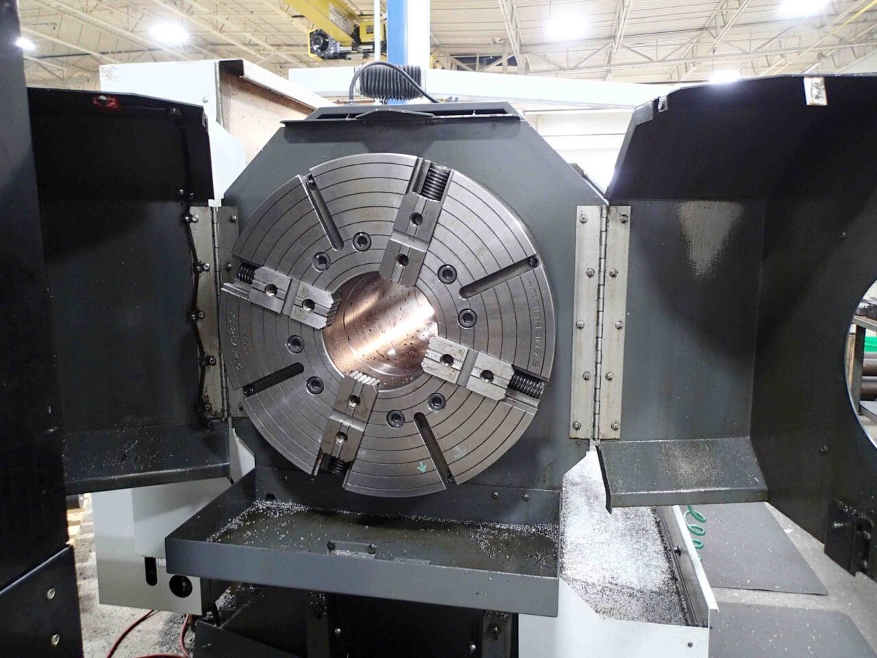Haas TL-3B CNC Lathe, 2014 - (2) 25" Chucks, Rear Chuck, Coolant Thru ...