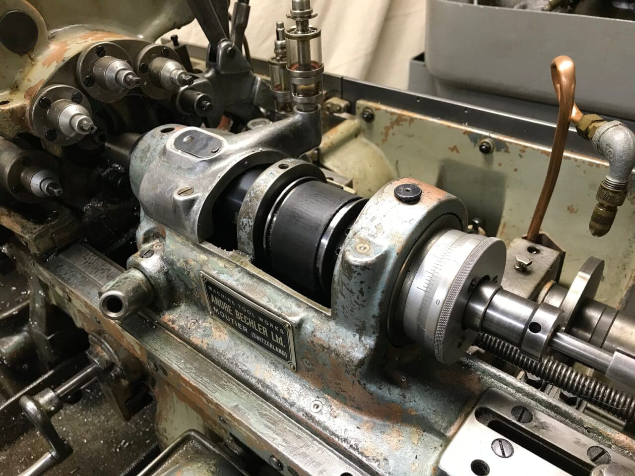 Bechler AS-10 Swiss Screw Machine, 1968- 3 Spindle Drilling Attachment ...