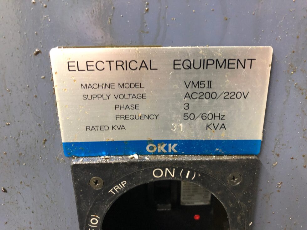 OKK VM5-II Vertical Machining Center, 2000 - 40"x20" Table - Revelation ...