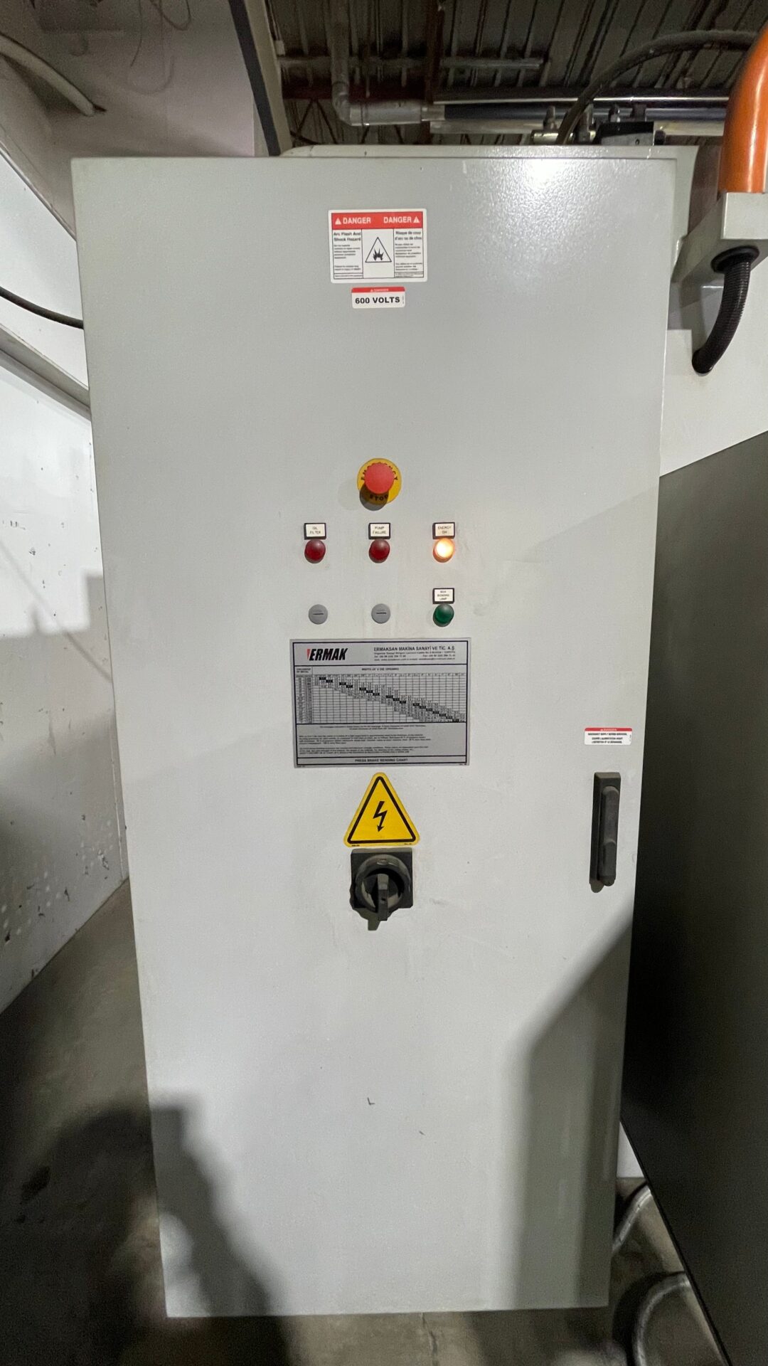 242 Ton x 12' Ermak Speed-Bend CNC Press Brake, 2014- 7-Axis CNC ...
