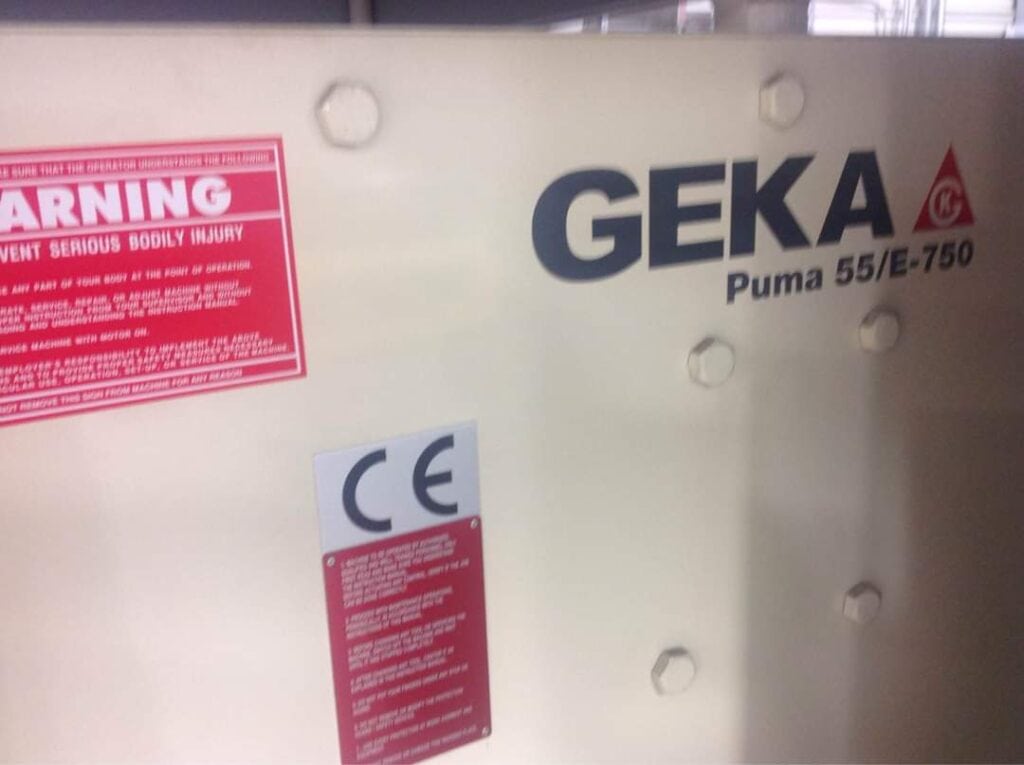 55 Ton Geka Puma 55/E-750 Punch Press,2016- Less than 50 hours, Tooling ...