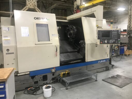 Okuma LB45-II CNC Lathe, 1998 - Tailstock, Chip Conveyor - Revelation ...