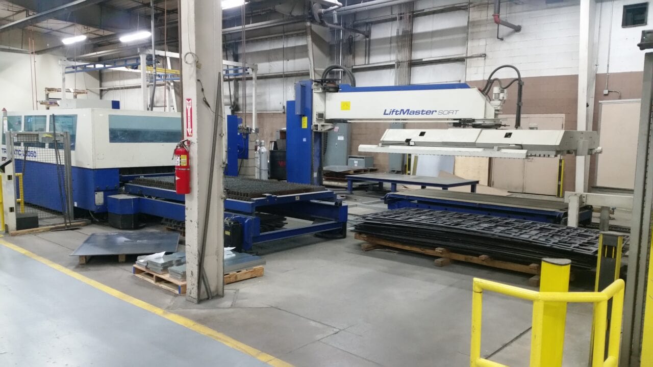 (2) 5000 Watt Trumpf CO2 Lasers & Stopa Storage/Retrieval System, 2003 ...