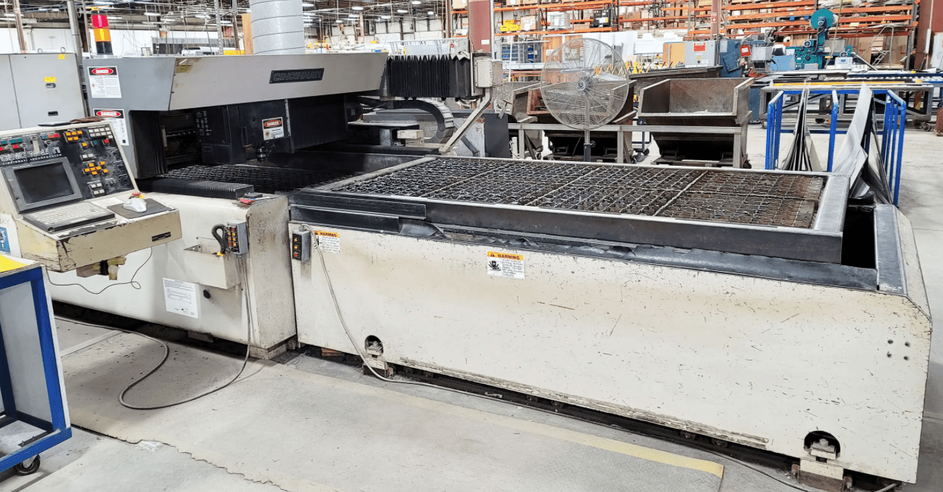 1500 Watt Cincinnati CL-6 CO2 Laser, 2000- 4'x8' Dual Pallet Tables ...