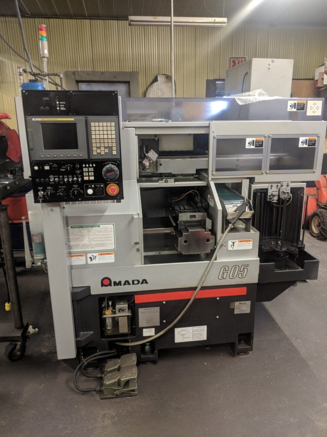 Amada Wasino G-05 CNC Gang Lathe, 2012 - Gantry Loader, Mist Buster ...