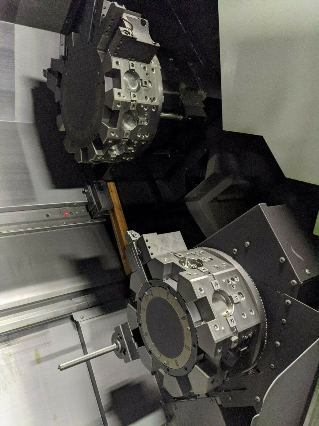 DMG MORI NZX2500/600L Twin Turret CNC Lathe, 2014 - LNS Chip Conveyor ...