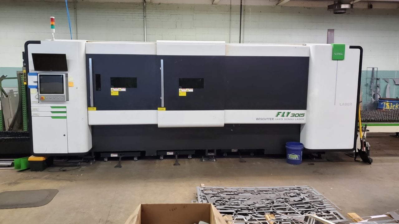 3000 Watt Bescutter Flyspeed 510 Fiber Laser, 2021-5'x10' Table w/ dust ...