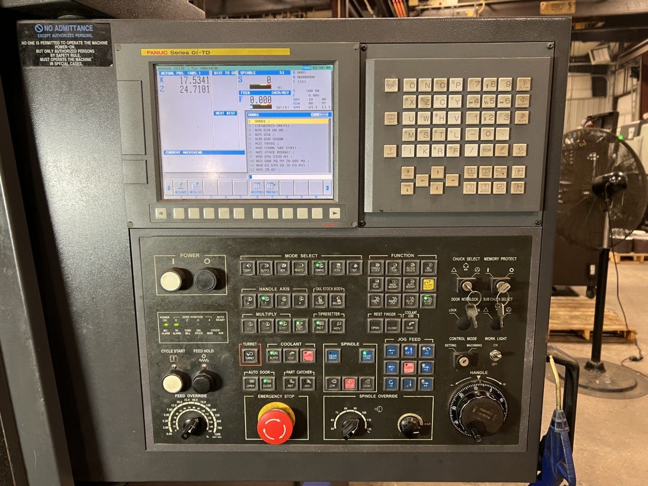 Hwacheon Hi Tech 450B CNC Lathe, 2013- Fanuc Control, Chip Conveyor ...