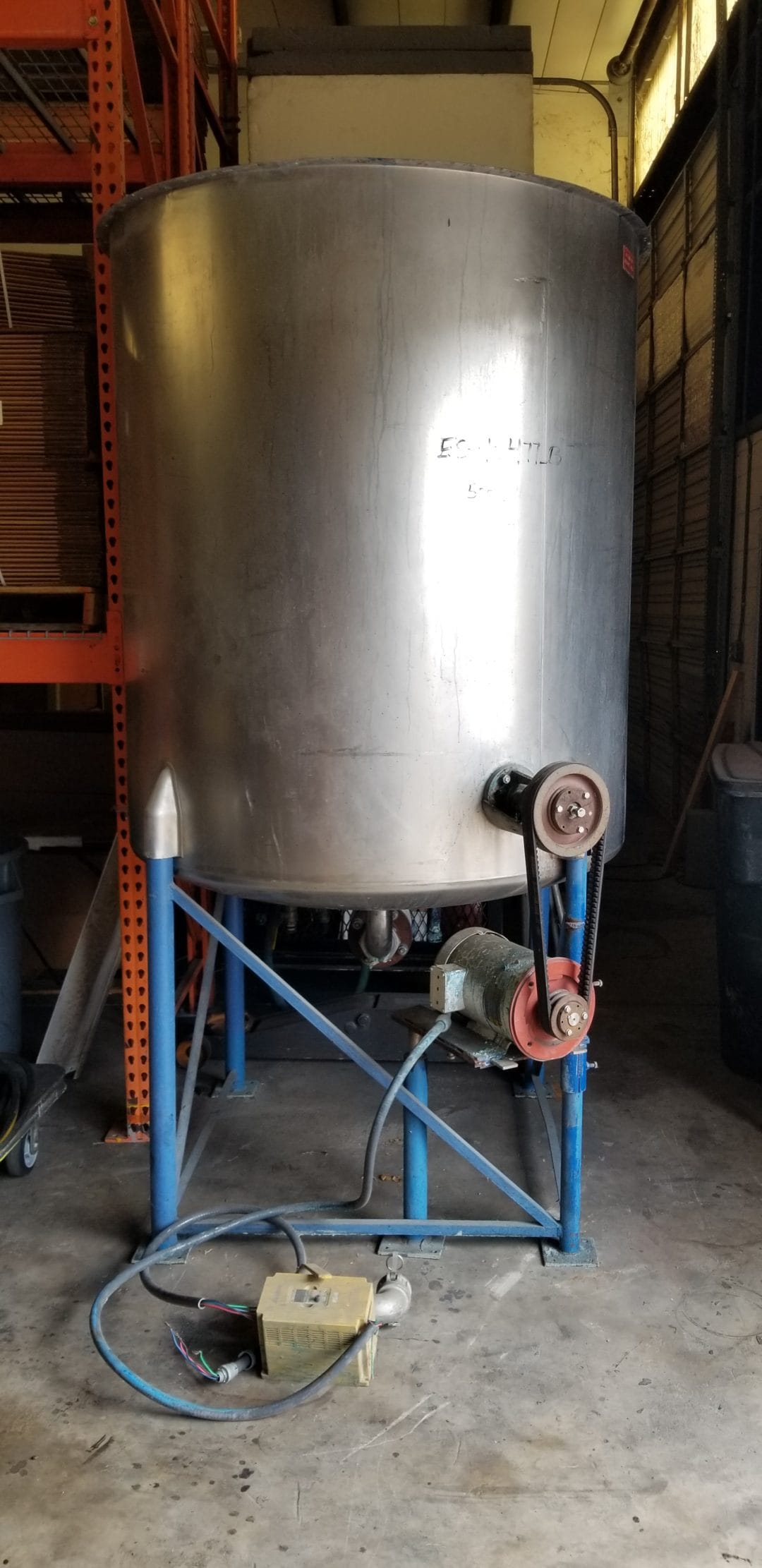 500 Gallon Stainless Steel Blending Tank W/ Agitation - Revelation ...