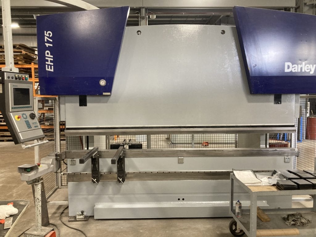 175 Ton 10' Darley EHP 175 CNC Press Brake, 2005 - 6 Axis Back Gauge ...