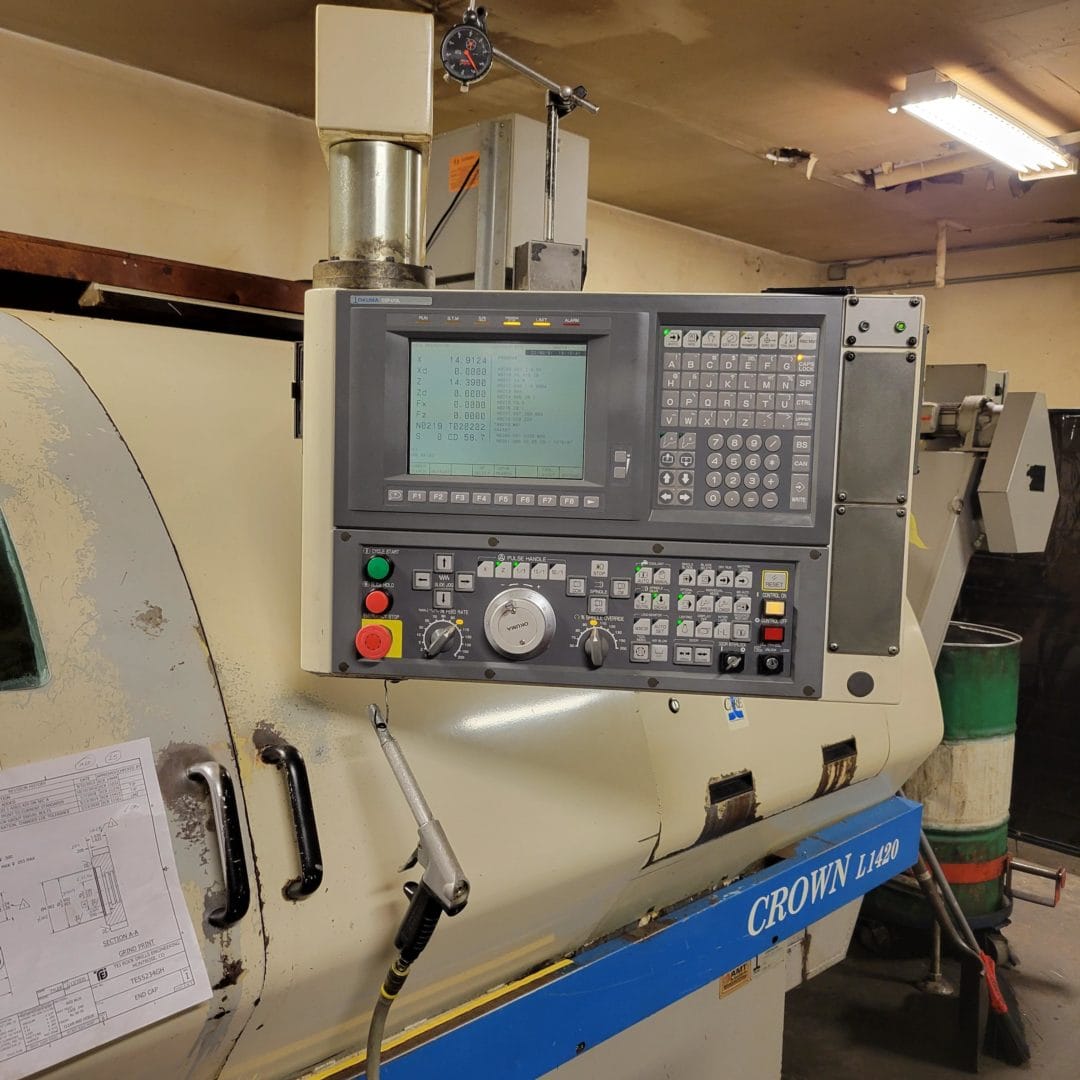Okuma Crown L1420 CNC Lathe, 2000 - Chip Conveyor Included - Revelation ...