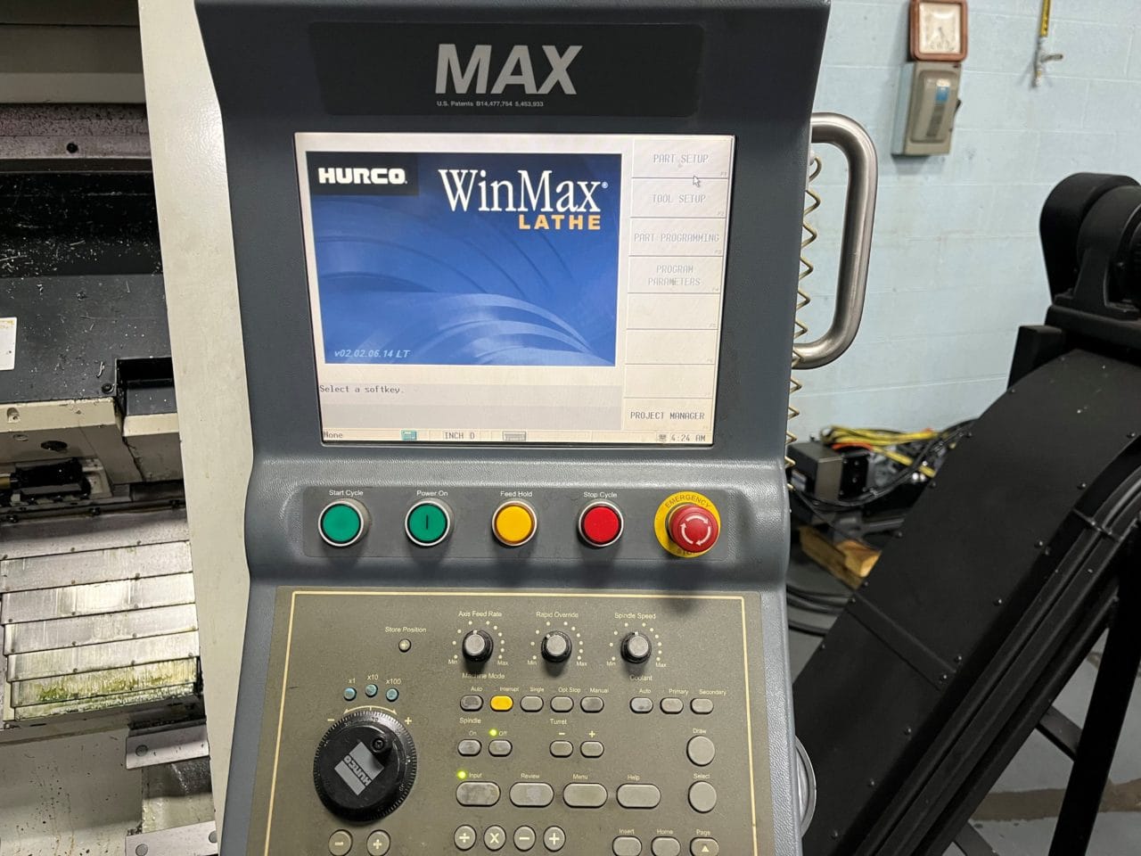 Hurco TM-6 CNC Lathe, 2004-Parts Catcher, Tool Setter, Chip Conveyor ...