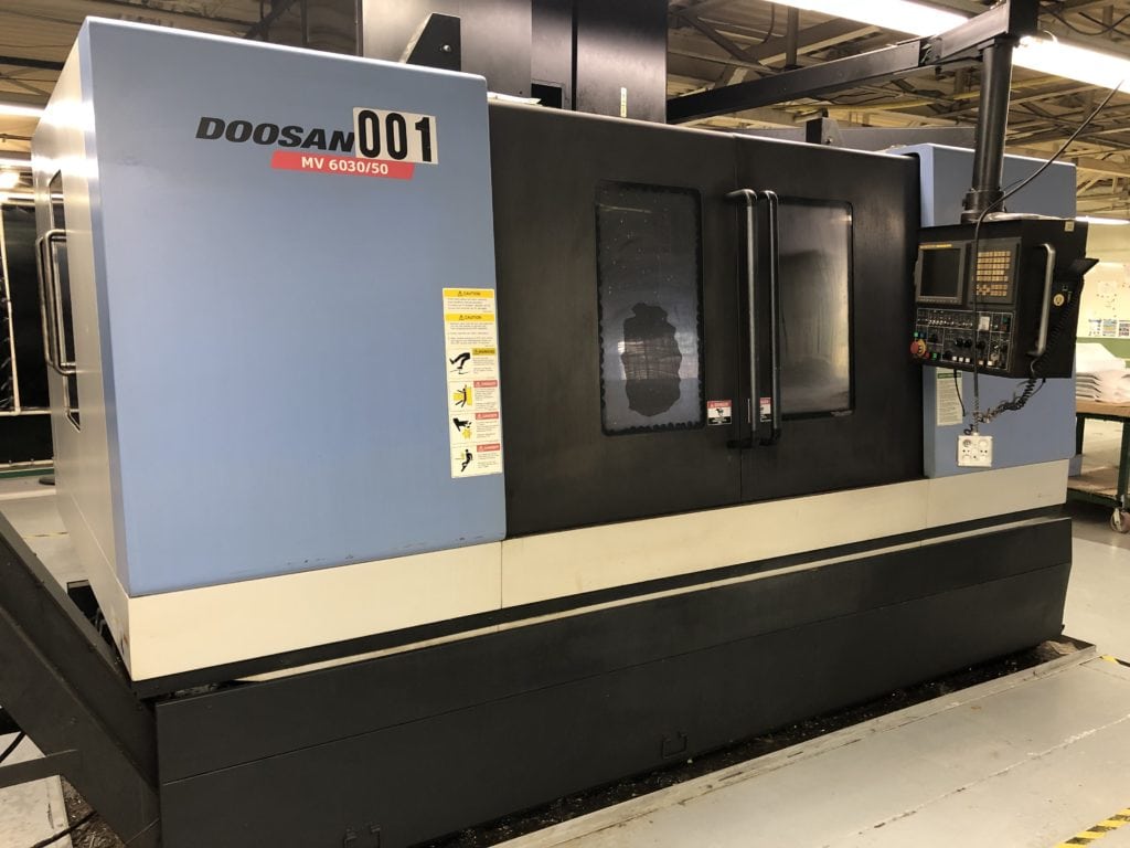 Doosan MV-6030/50 VMC, 2008 - 300 PSI TSC, Ridged Tapping, Tool Changer ...