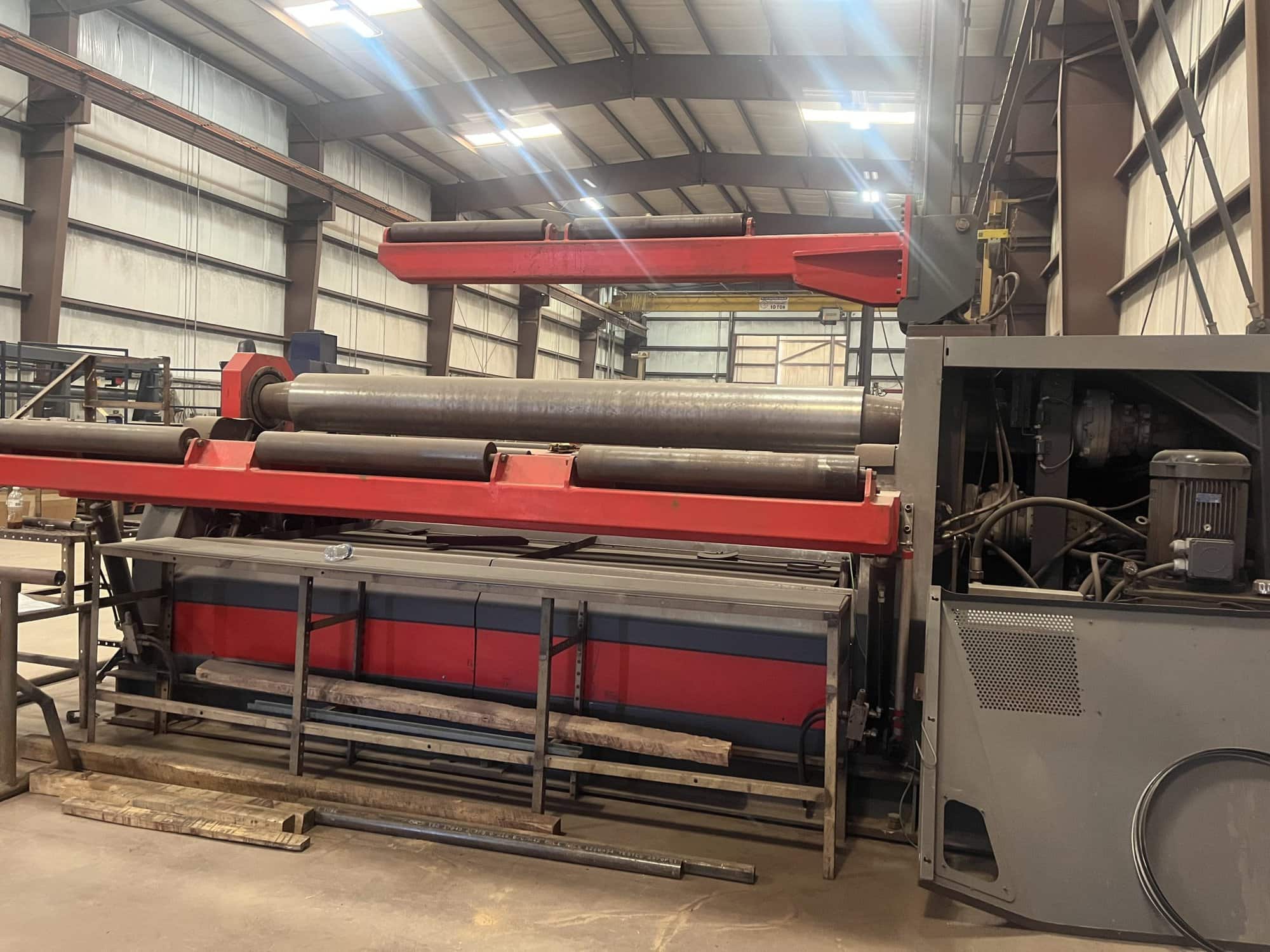 3/4" x 10' RMT Kyson R-Genius 10-1299 CNC Plate Roll, 2017- Overhead ...