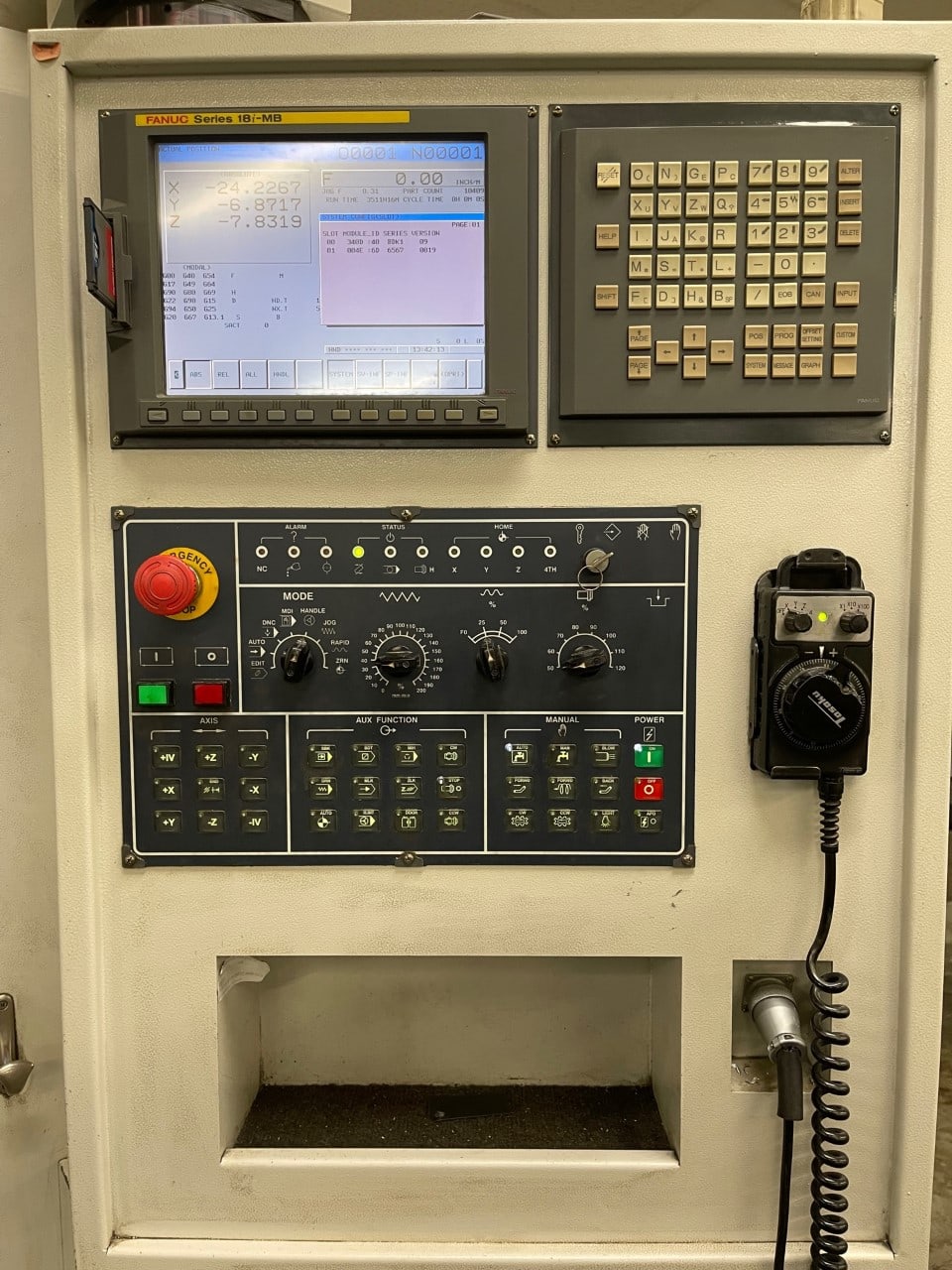 Yama Seiki VMB-1200 VMC, 2007 - Fanuc Control, Chip Conveyor ...