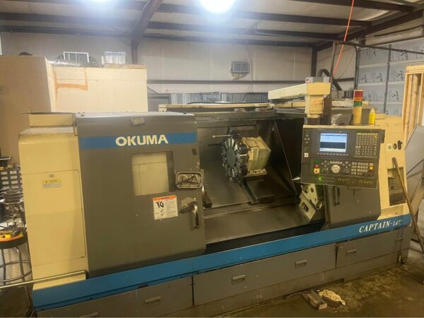Okuma Captain L470 Lathe, 2002 - Chip Conveyor - Revelation Machinery