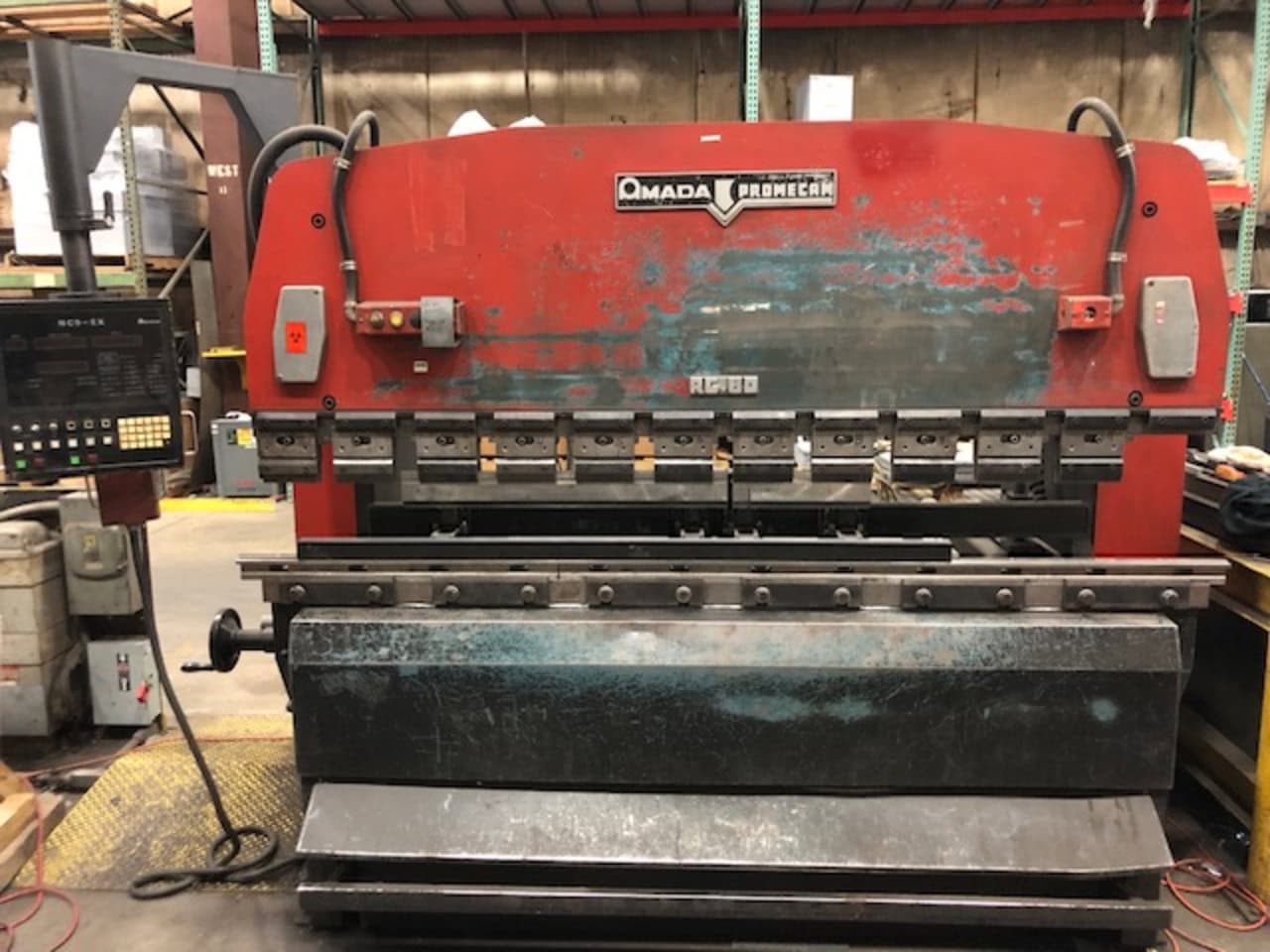 80 Ton x 8' Amada RG-80 CNC Press Brake, 1984 - NC9-EX Control, Tooling Included - Revelation ...