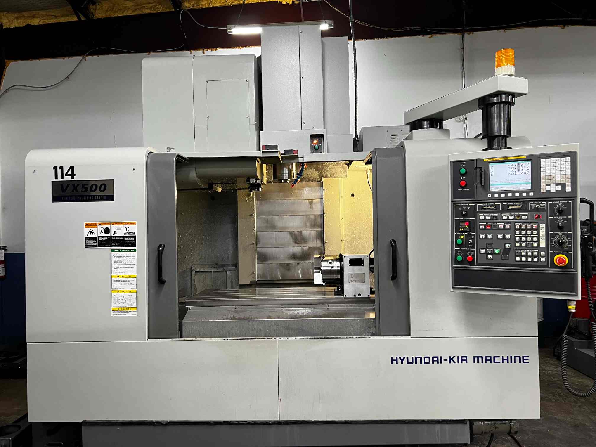 Hyundai Kia VX500 VMC, 2011 - Fanuc Control, 4th Axis Rotary Included ...