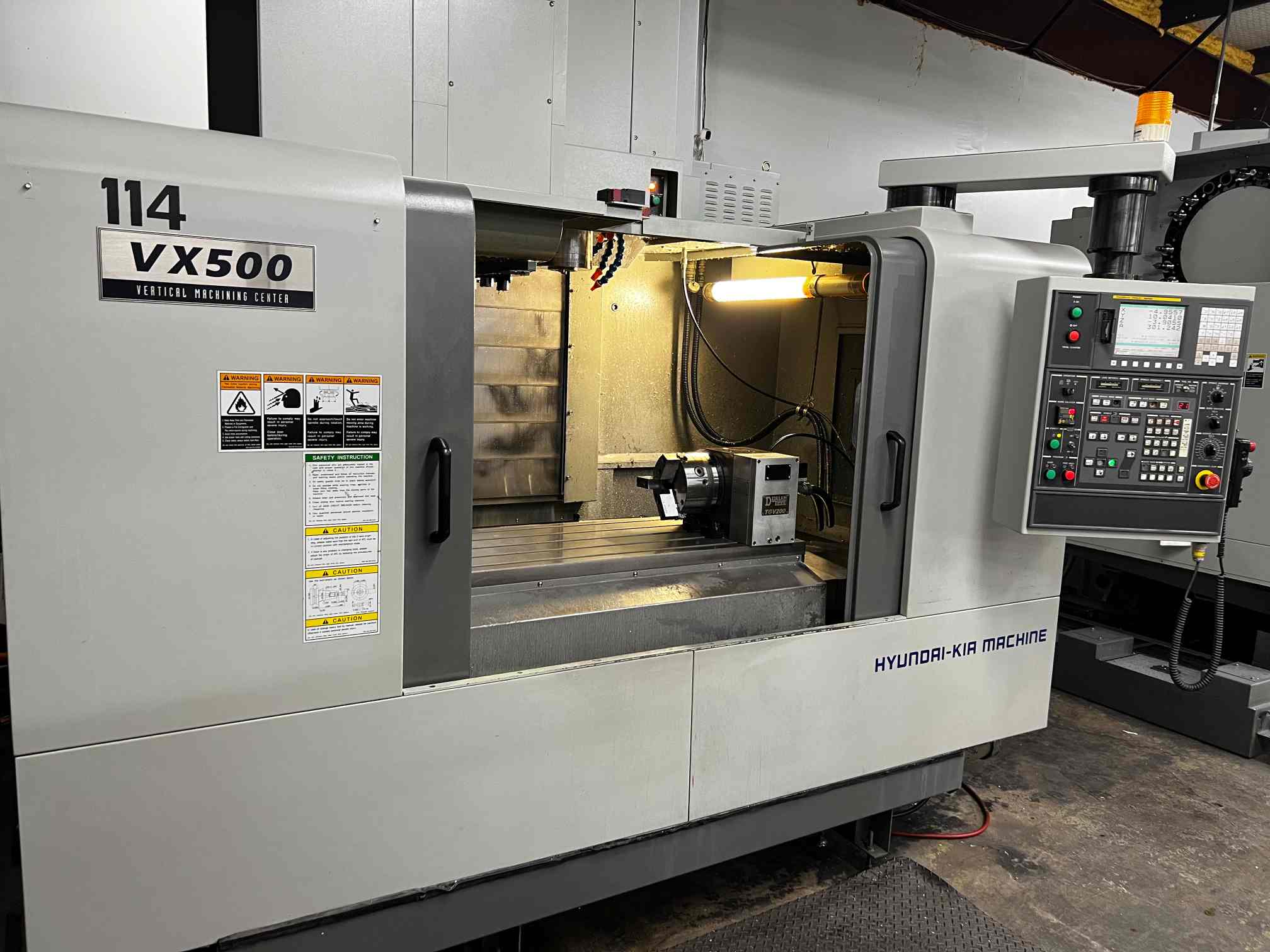 Hyundai Kia VX500 VMC, 2011 - Fanuc Control, 4th Axis Rotary Included ...