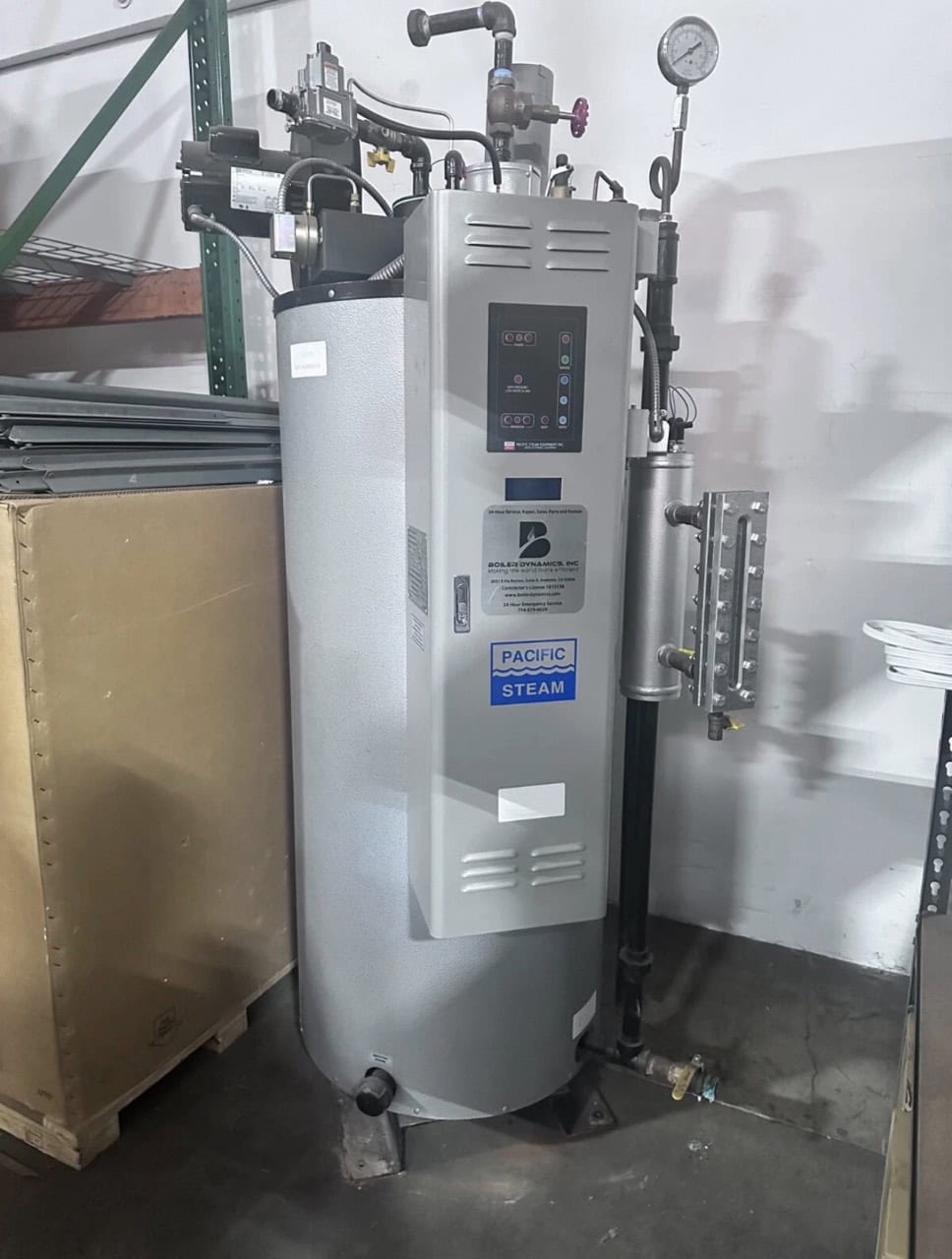 9.5 HP Pacific Steam Vertical Natural Gas Boiler Model BP200, 2021 ...