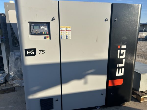 100 Hp. Elgi EG75-125 Rotary Screw Air Compressor, 2022 - 2346 Hours ...