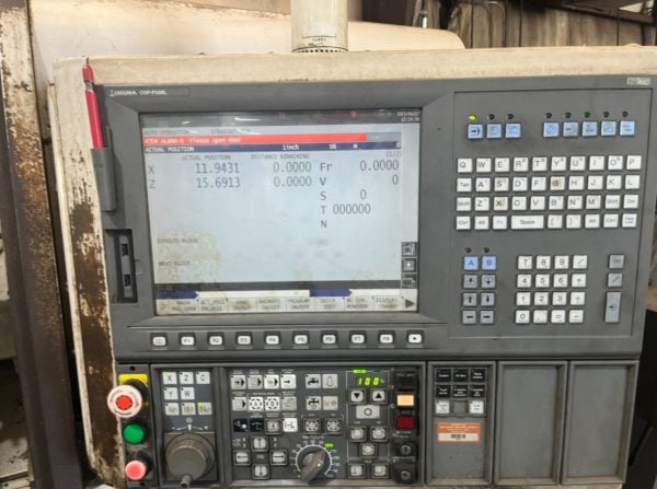 Okuma Captain L470 CNC Lathe, 2001- Chip Conveyor, Tailstock ...
