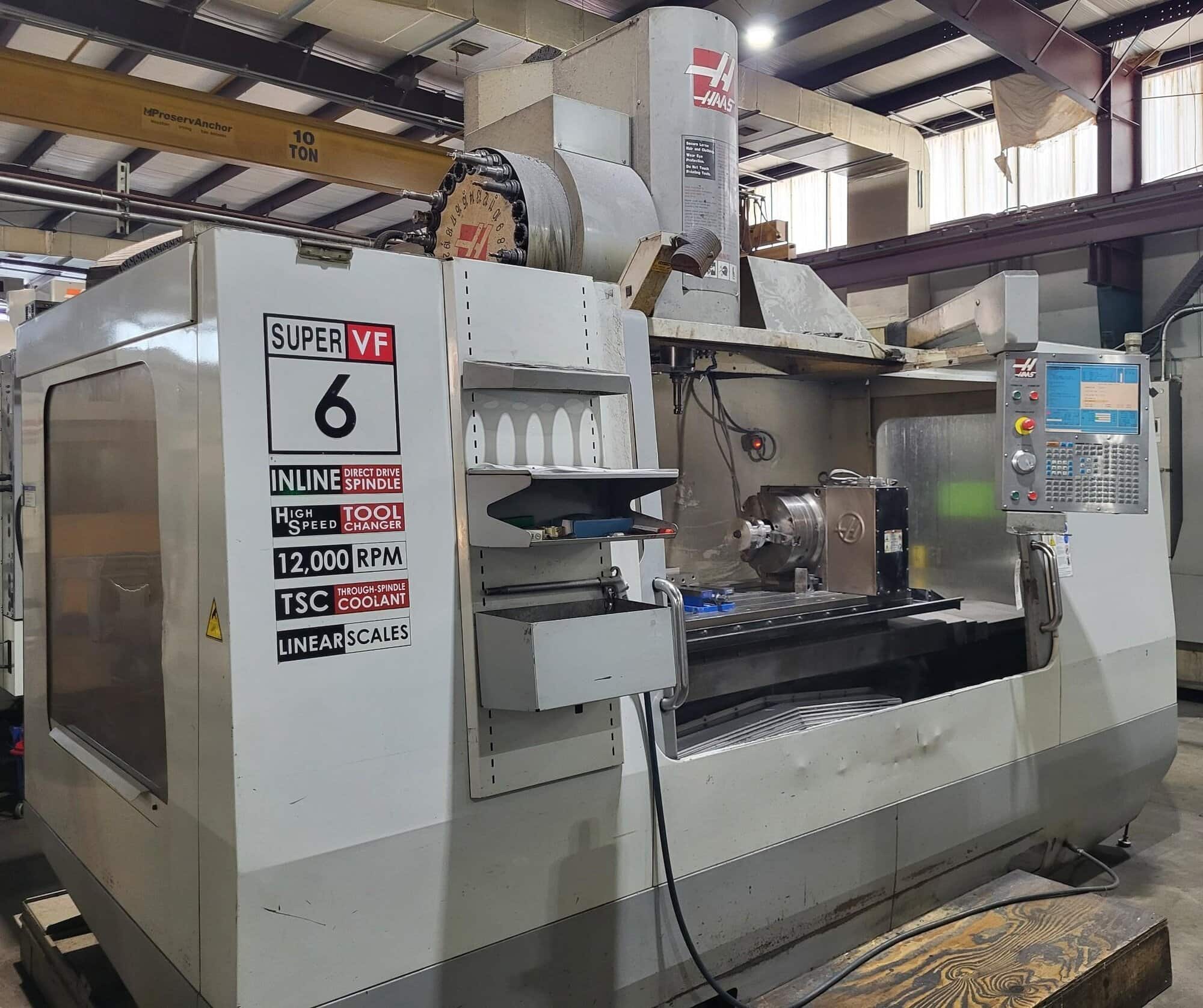 Haas VF-6SS/40 VMC, 2009 - WIPS, 4th Axis Ready, Coolant Thru Spindle ...